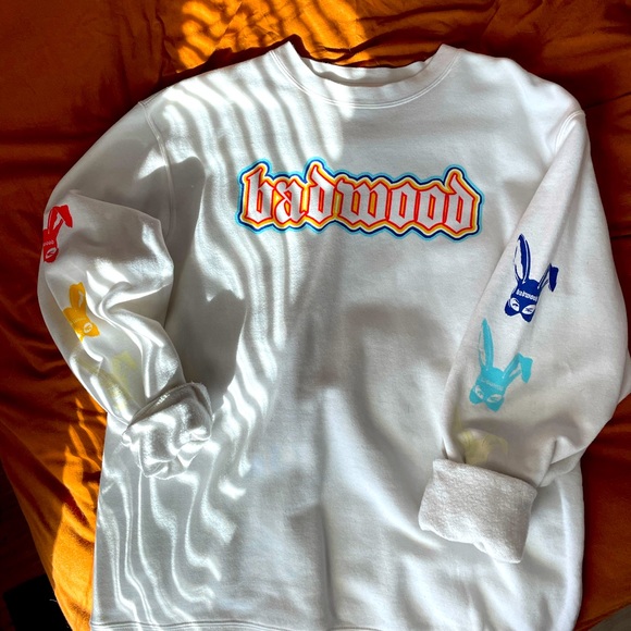Sweaters | Large Oversized Badwood Bad Bunny Rainbow Edition Worn A ...